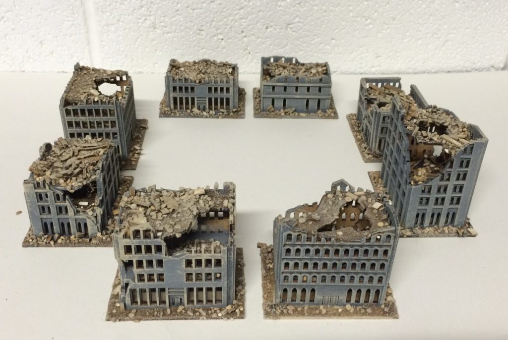 6mm Ruined city block Set A (8 kits) - Empires at War