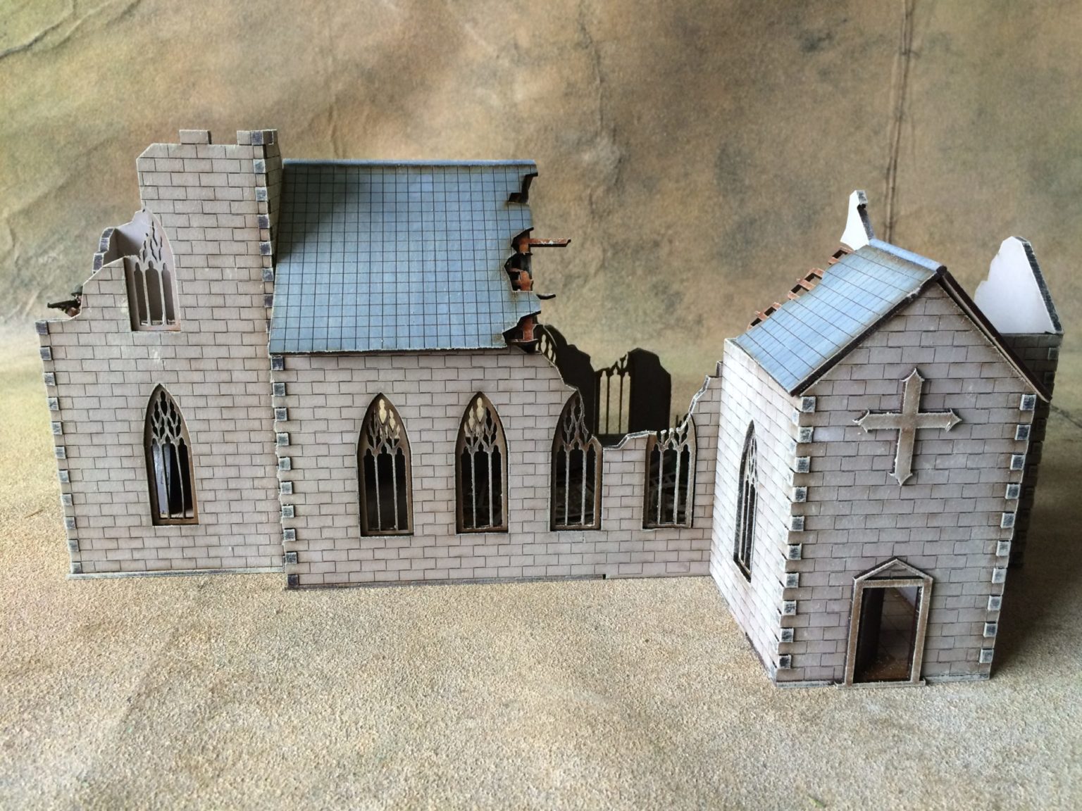 28mm Ruined Norman Church KIT - Empires at War